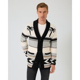 THOMAS RATH Jacquard-Cardigan mit Kaschmir