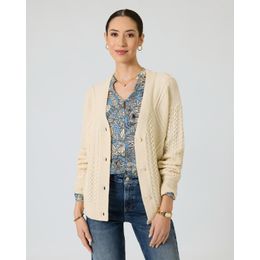 Marcel Ostertag Cardigan mit Zopfstrickmuster