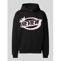 Review Hoodie mit Kapuze