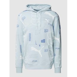 Puma Hoodie mit Allover-Label-Muster