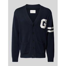 Gant Strickjacke mit Label-Patch