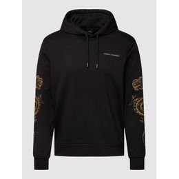 Armani Exchange Hoodie mit Motiv-Stitchings Modell 'Chinese Dragon'