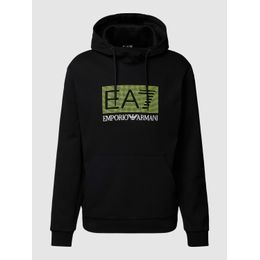 EA7 Emporio Armani Hoodie mit Label-Print Modell 'FELPA'