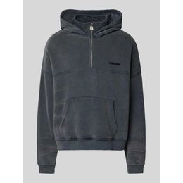 Review Hoodie mit kurzer Reißverschlussleiste