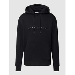 Jack & Jones Hoodie mit gerippten Abschlüssen