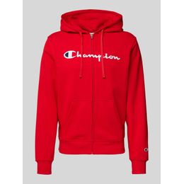 Champion Sweatjacke mit Label-Stitching