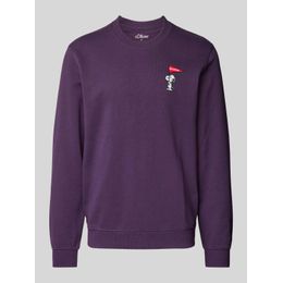 s.Oliver RED LABEL Sweatshirt mit geripptem Stehkragen