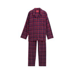 Tom Tailor Herren Pyjama mit Karomuster, rot, Kariert, Gr. 48