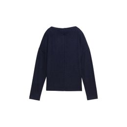 Tom Tailor Damen Sweatshirt mit Struktur, blau, Uni, Gr. XXL