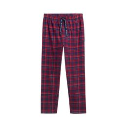 Tom Tailor Herren Pyjamahose mit Karomuster, rot, Kariert, Gr. 52