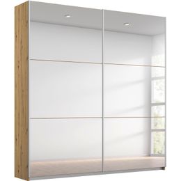 Schwebetürenschrank Rauch "Kleiderschrank Schrank Garderobe REFLECT" Schränke Gr. B/H/T: 175 cm x 191 cm x 59 cm, 2 St., braun (eiche artisan) inkl. praktischer Innenausstattung mit viel Stauraum MADE IN GERMANY