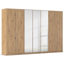 Drehtürenschrank Rauch "Kleiderschrank Schrank Garderobe AGORDO mit Dekor- oder Hochglanzfront" Schränke Gr. B/H/T: 315 cm x 210 cm x 54 cm, 7 St., braun (eiche artisan) durchdachte Innenausstattung, in 6 Breiten und 2 Höhen MADE IN GERMANY