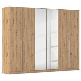 Drehtürenschrank Rauch "Kleiderschrank Schrank Garderobe AGORDO mit Dekor- oder Hochglanzfront" Schränke Gr. B/H/T: 271 cm x 210 cm x 54 cm, 6 St., braun (eiche artisan) durchdachte Innenausstattung, in 6 Breiten und 2 Höhen MADE IN GERMANY