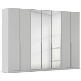 Drehtürenschrank Rauch "Kleiderschrank Schrank Garderobe AGORDO mit Dekor- oder Hochglanzfront" Schränke Gr. B/H/T: 315 cm x 229 cm x 54 cm, 7 St., grau (seidengrau) durchdachte Innenausstattung, in 6 Breiten und 2 Höhen MADE IN GERMANY