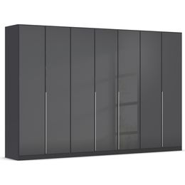 Drehtürenschrank Rauch "Kleiderschrank Kleiderschränke Schrank Garderobe AGORDO mit Glasfront" Schränke Gr. B/H/T: 315 cm x 210 cm x 54 cm, 7 St., grau (graumetallic) durchdachte Innenausstattung, in 6 Breiten und 2 Höhen MADE IN GERMANY