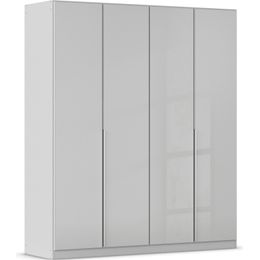 Drehtürenschrank Rauch "Kleiderschrank Kleiderschränke Schrank Garderobe AGORDO mit Glasfront" Schränke Gr. B/H/T: 181 cm x 210 cm x 54 cm, 4 St., grau (seidengrau) durchdachte Innenausstattung, in 6 Breiten und 2 Höhen MADE IN GERMANY