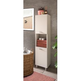 Hochschrank Welltime "Tampa, Höhe 125cm, hängend oder stehend montierbar" Schränke Gr. B/H/T: 30cm x 125cm x 29cm, 2 St., weiß (weiß nachbildung) Badschrank, Bad-Hängeschrank, Badezimmer, Bad-Möbel