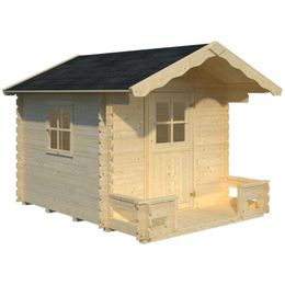 Spielhaus Palmako "Stina 3,1 m²" Spielhäuser beige (natur) Kinder mit Terrasse