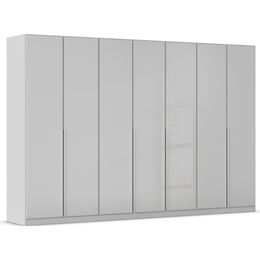 Drehtürenschrank Rauch "Kleiderschrank Kleiderschränke Schrank Garderobe AGORDO mit Glasfront" Schränke Gr. B/H/T: 315 cm x 210 cm x 54 cm, 7 St., grau (seidengrau) durchdachte Innenausstattung, in 6 Breiten und 2 Höhen MADE IN GERMANY