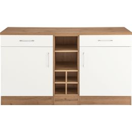 Unterschrank KOCHSTATION "KS-Colmar" Schränke Gr. B/H/T: 150 cm x 85 cm x 60 cm, weiß 150 cm breit, 2 Schubkästen, Türen, 6 Fächer, für viel Stauraum