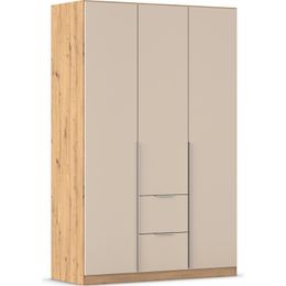 Drehtürenschrank Rauch "Kleiderschrank Schrank Garderobe AGORDO mit Dekor- oder Hochglanzfront" Schränke Gr. B/H/T: 136 cm x 210 cm x 54 cm, 3 St., braun (eiche artisan, champagner) mit Außenschubkästen, in 6 Breiten und 2 Höhen MADE IN GERMANY