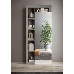 Garderobenschrank Inosign "Hamburg, Breite 91 cm" Schränke Gr. B/H/T: 91cm x 209cm x 30cm, Komplettausführung, weiß (weiß/ beton optik) Höhe 209 cm