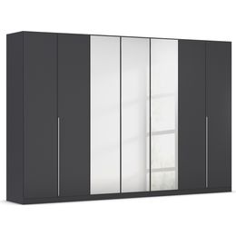 Drehtürenschrank Rauch "Kleiderschrank Schrank Garderobe AGORDO mit Dekor- oder Hochglanzfront" Schränke Gr. B/H/T: 315 cm x 210 cm x 54 cm, 7 St., grau (graumetallic) durchdachte Innenausstattung, in 6 Breiten und 2 Höhen MADE IN GERMANY