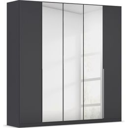 Drehtürenschrank Rauch "Kleiderschrank Schrank Garderobe AGORDO mit Dekor- oder Hochglanzfront" Schränke Gr. B/H/T: 226 cm x 229 cm x 54 cm, 5 St., grau (graumetallic) durchdachte Innenausstattung, in 6 Breiten und 2 Höhen MADE IN GERMANY