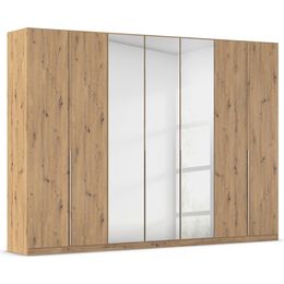 Drehtürenschrank Rauch "Kleiderschrank Schrank Garderobe AGORDO mit Dekor- oder Hochglanzfront" Schränke Gr. B/H/T: 315 cm x 229 cm x 54 cm, 7 St., braun (eiche artisan) durchdachte Innenausstattung, in 6 Breiten und 2 Höhen MADE IN GERMANY