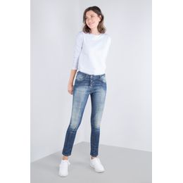 Röhrenhose Please Jeans Gr. L (40), N-Gr, blau (blau denim), Damen, Denim/Jeans, Obermaterial: 98% Baumwolle, 2% Elasthan, Hosen