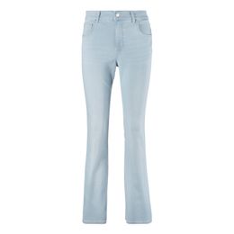 5-Pocket-Jeans Angels "LENI", Damen, Gr. 42, Länge 29, blau (bleachblau), Denim/Jeans, Obermaterial: 89% Baumwolle, 8% Polyester, 3% Elasthan, casual, slim fit, Jeans, Flared