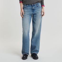 G-Star Raw Weite Jeans G-STAR "Jeans Judee Straight", Damen, Gr. 29, Länge 32, blau (sun faded air force blau), Obermaterial: 100% Baumwolle, casual, straight fit, Jeans