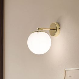 ARGON Wandlampe Sala mit Kugelglas, einflammig