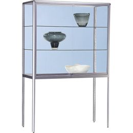 eurokraft pro Vitrine, Ausführung Schrankvitrine, Breite 1200 mm, 2 Schiebetüren, schwer entflammbar