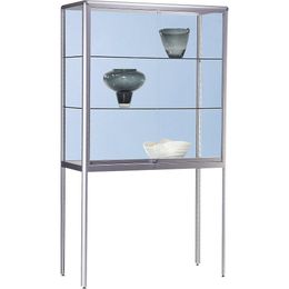 eurokraft pro Vitrine, Ausführung Schrankvitrine, Breite 1000 mm, 2 Schiebetüren, schwer entflammbar