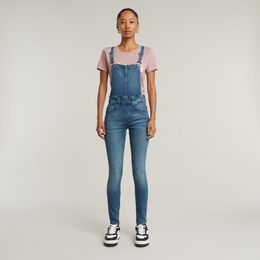 G-Star Raw Lynn High Waist Skinny Overall - Mittelblau - Damen