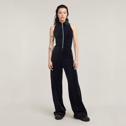 G-Star Raw Wide Leg Velvet Jumpsuit - Dunkelblau - Damen