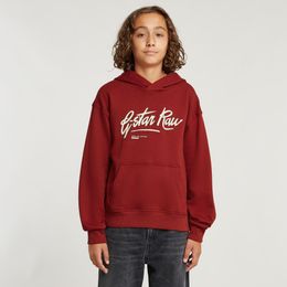 G-Star Raw Kids Hoodie Loose Brushed - Rot - jungen