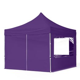 TOOLPORT 3x3m Aluminium Faltpavillon, inkl. 4 Seitenteile, lila - (59010)