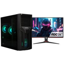 Captiva Gaming-PC "Advanced Gaming R83-199 TFT Bundle" Computer Gr. ohne Betriebssystem, 32 GB RAM 1000 GB SSD, schwarz