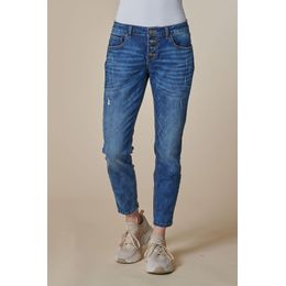 Slim-fit-Jeans Zhrill "NALI" Gr. 27, N-Gr, blau (blue blue) Damen Jeans im Five-Pocket Style