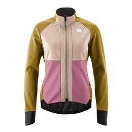 Fahrradjacke Gonso "Trail Jacket Softshell W" Gr. 34, gelb (senf) Damen Jacken Wasserabweisende, strapazierfähige und atmungsaktive Radjacke.