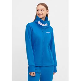 Sweatjacke Bench. "HAYLO", Damen, Gr. 38, blau (bright blau), Sweatware, Obermaterial: 60% Baumwolle, 40% Polyester, unifarben, casual, figurbetont, Sweatjacken