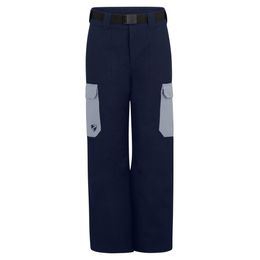 Skihose Ziener "AYKO" Gr. 140, EURO-Größen, blau (navy), Kinder, Obermaterial: 100% Polyester, Farbe dark navy: Obermaterial: 72% Polyester, 28% Polyester recycled;Futter: 100% Polyamid;Wattierung: 100% Polyester, Hosen