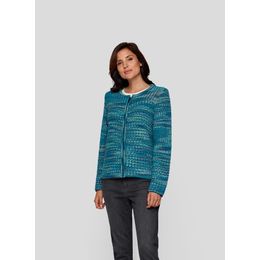 Strickjacke Rabe "Rabe" Gr. 46, blau (petrol) Damen Strickjacken