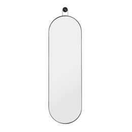 ferm LIVING Wandspiegel Poise, oval, Höhe 99 cm, Glas, Eisen