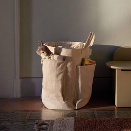 ferm LIVING Aufbewahrungstasche Pocket, Ø 30 cm, Baumwolle