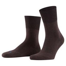 Mendler FALKE Unisex Sportsocken - Run, Freizeitsocken, unifarben Dunkelbraun 46-48