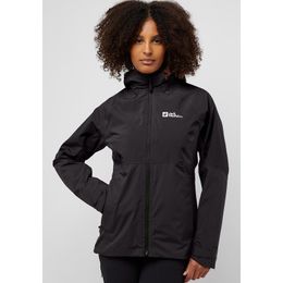 Jack Wolfskin 3-in-1-Funktionsjacke &raquo;GLAABACH 3IN1 JKT W&laquo; mit Kapuze black L (42/44) L (42/44) Sch&uuml;tzt vor Wind