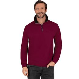 TRIGEMA Sweatshirt »Sweatshirt mit Reißverschluss« chianti-melange L L Sweat-Qualität